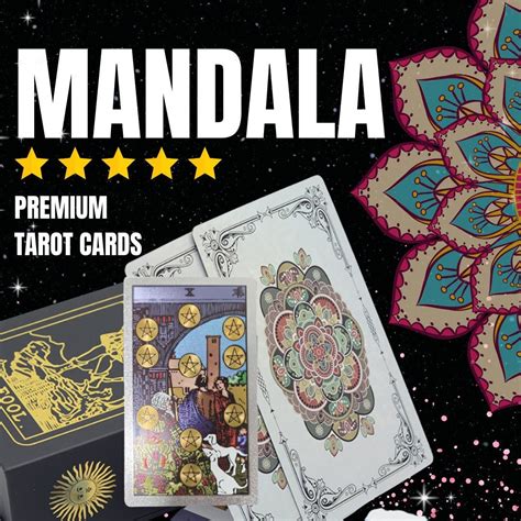 Silver Flower Mandala Tarot Card Set Wstorage Case Traditional Rider