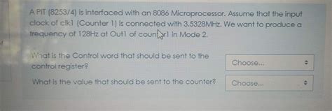 Solved Apit 82534 ﻿is Interfaced With An 8086