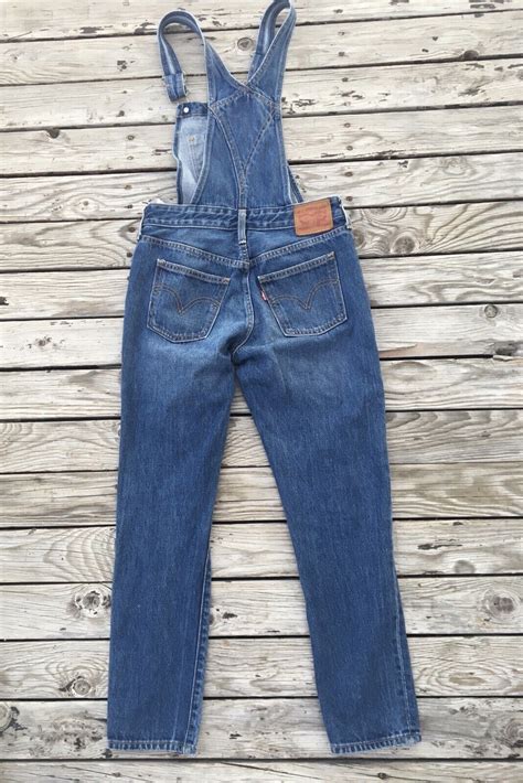 Levis Blue Utility Bib Overalls Slim Taper Fit Size S Gem