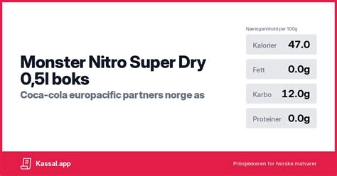 Monster Nitro Super Dry 0,5l boks - Kassalapp®
