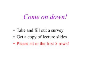 CSE 326 Data Structures Lecture 1 Introduction