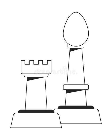 Chess Pieces Flat Monochrome Isolated Vector Object Stock Vector Illustration Of Sport
