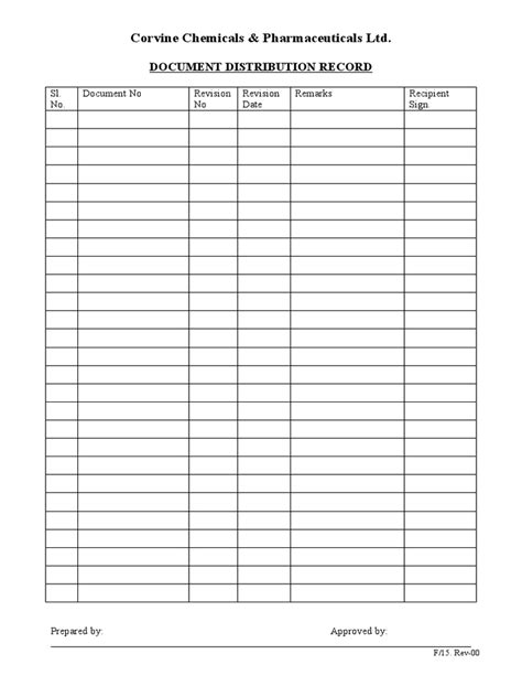 15 Document Distribution Record Pdf