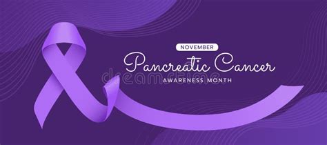 Conciencia Del Cáncer Pancreático Mes De Conciencia Púrpura Banda De ...