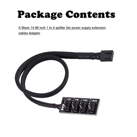 Buy Zopsc Pin PWM Fan Power Supply Cable PC Case Internal Motherboard Fan Power Extension