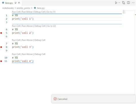 Debug Cells Run Cells Are Selecting Wrong Cell Wrong Lines After 2nd Debug Cell Freezes