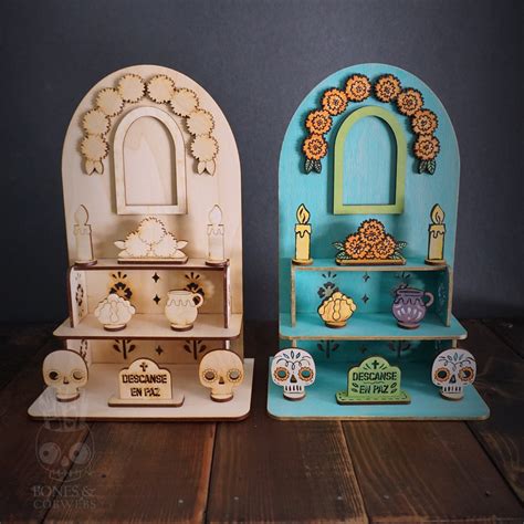 Day Of The Dead Sugar Skull Altar Kit Bones And Cobwebs