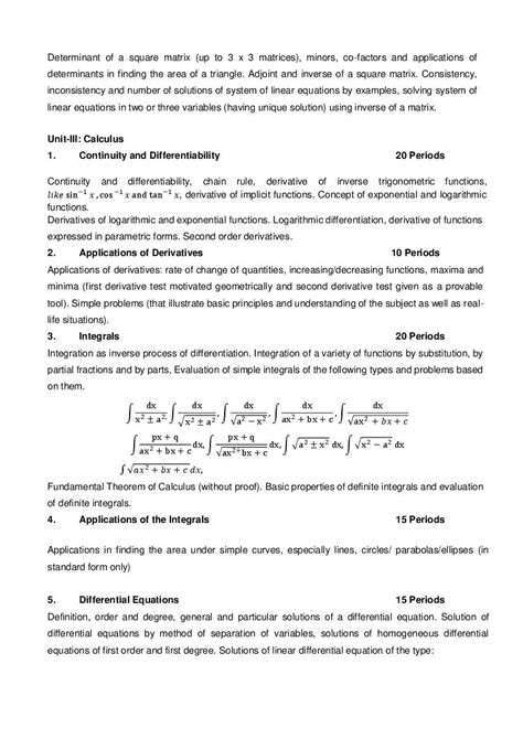 Cbse Class 11 Mathematics Syllabus 2024 Pdf Download Here