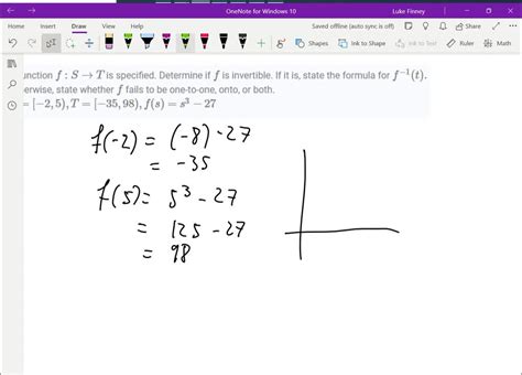 Solved A Function F S →t Is Specified Determine If F Is Invertible If It Is State The