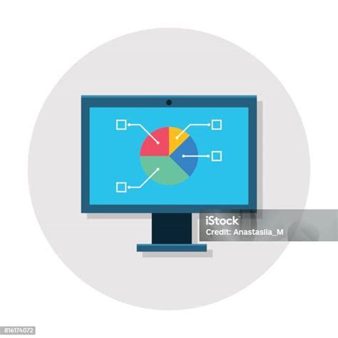원형 원형 차트 아이콘 화면 경영자에 대한 스톡 벡터 아트 및 기타 이미지 경영자 경제 고객 Istock