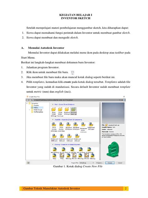 Materi 1 Inventor Sketch Toolbar Draw Toolbar Dimension Pdf Seni Komputer