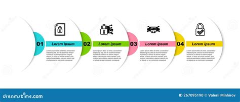 Set Line Document And Lock Cyber Security Computer Api Interface And