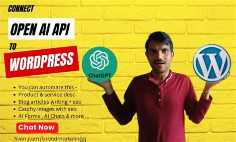 Connect Chat Gpt Openai Api To Your Wordpress Website For Automation By Brandmarketingg Fiverr
