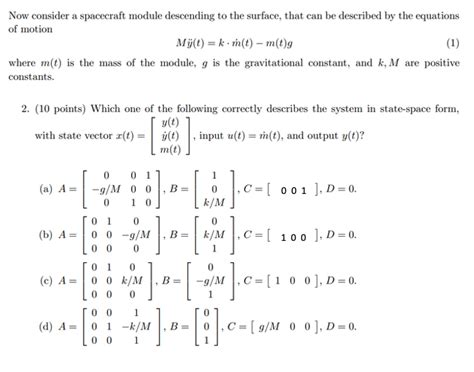 Consider The Dynamical System Described By The