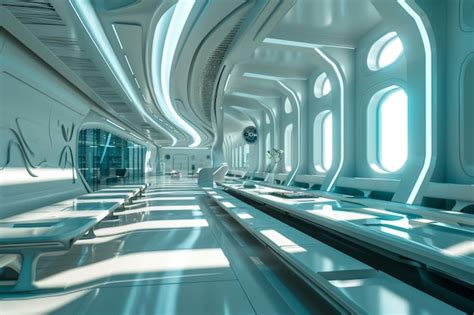 Premium Photo Abstract Futuristic School Classroom Futuristic