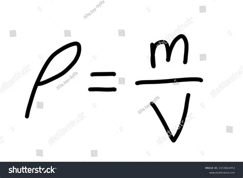 Density Formula Written Handwriting Style Isolated Stock Illustration 2153822453 Shutterstock