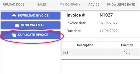 how i can duplicate the sales invoice