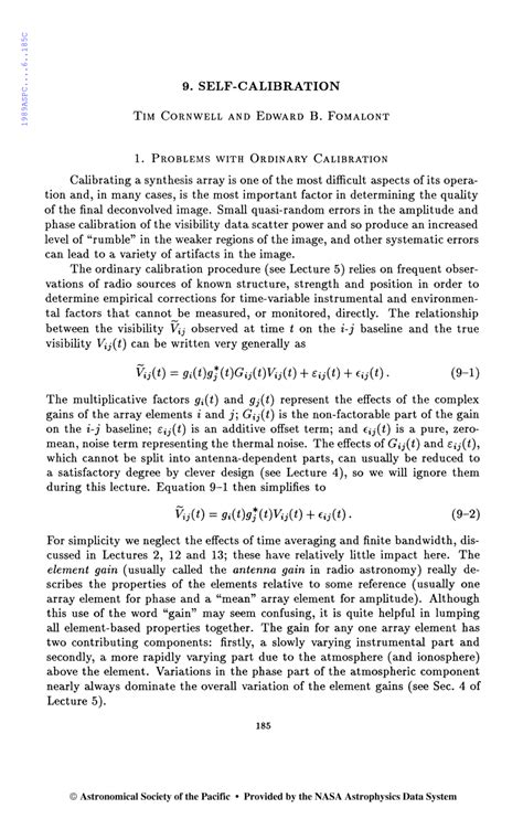 Pdf Self Calibration
