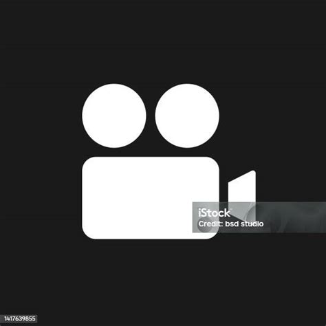 비디오 카메라 다크 모드 글리프 Ui 아이콘 가득 찬에 대한 스톡 벡터 아트 및 기타 이미지 가득 찬 개념 검은색 Istock