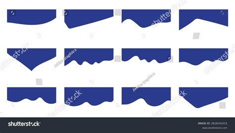 Website Dividers Drops Waves Geometric Shapes Stock Vector Royalty
