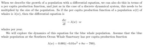 Solved When We Describe The Growth Of A Population With A