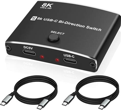 Xmsjsiy Usb C Type C Switcher 1 In 2 Out 2 In 1 Out 8k 60hz 4k 120hz Type C Bi