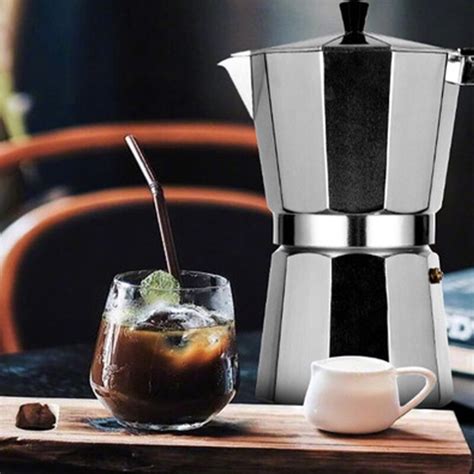 Costway Coffee Maker Aluminum Mocha Pot Octagonal Vicedeal