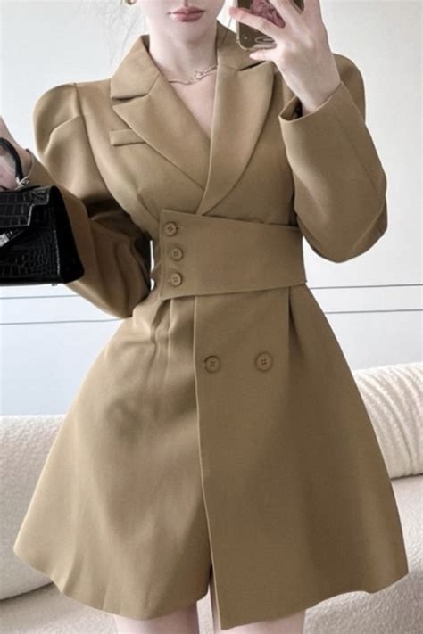 ♥당일출고♥ 카라 브이넥 버블 긴팔 롱슬리브 허리 슬리밍 미니 원피스 자켓