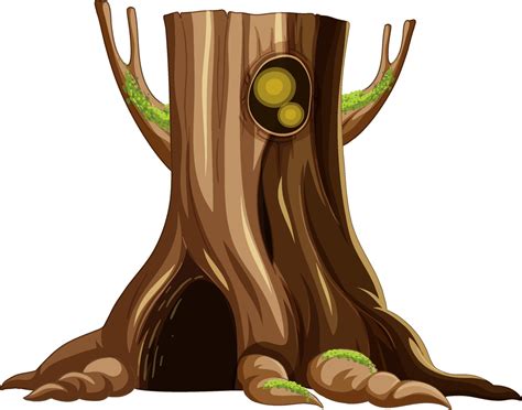 Tree Trunk With Big Hollow Vector Art At Vecteezy