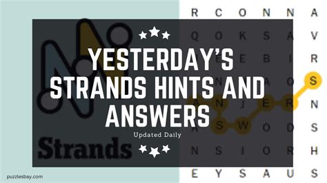 Yesterday's NYT Strands Hints and Answers ( May 1, 2025) - Puzzlesbay