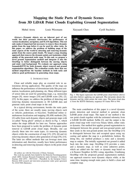 Pdf Mapping The Static Parts Of Dynamic Scenes From 3d Lidar Point Clouds Exploiting Ground