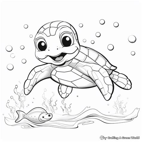 Green Sea Turtle Coloring Pages Free And Printable