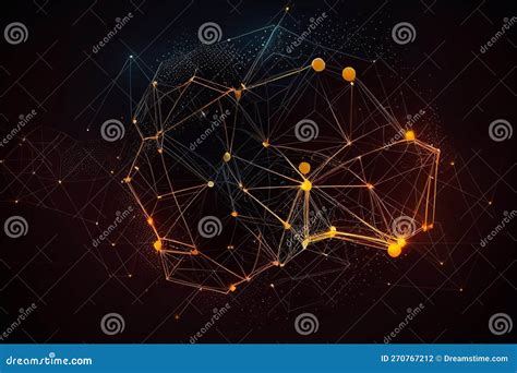 Abstract Lines And Dots Connect Background Technology Connection Digital Data And Big Data