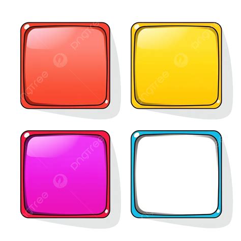 검은 선 프레임 배경에서 다른 대화 상자 프레임 말풍선 거품 화려한 빨간색 보라색 노란색 파란색을 설정합니다 텍스트 풍선 말풍선 음성 상자 Png 일러스트 및 이미지