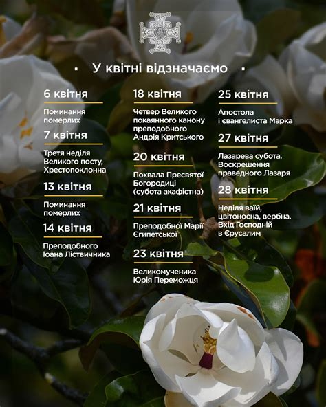 Церковний календар на квітень 2024 від ПЦУ що будемо відзначати РБК Україна