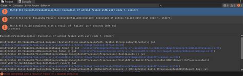 Unity Build Error Execution Of Actool Failed With Exit Code Unity Engine Unity Discussions