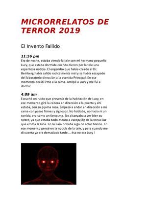 Calaméo Microrrelatos Terror 2019