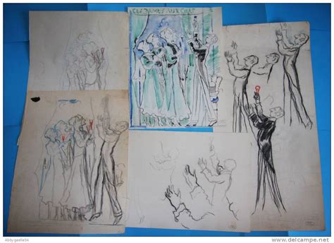 Dessins Jacques Acremant études Préparatoires De Lillustration De Ces Dames Aux Chapeaux