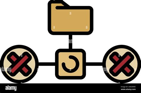 Folder Network Firewall Icon Outline Folder Network Firewall Vector