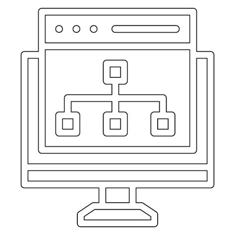 premium vector website structure vector icon illustration of coding and development iconset
