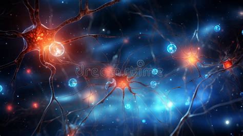 Abstract Background With Neuron Cells Conceptual Image Illustrating Neurology And Brain Function