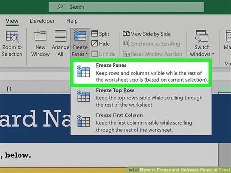 Simple Ways To Freeze And Unfreeze Panes In Excel WikiHow