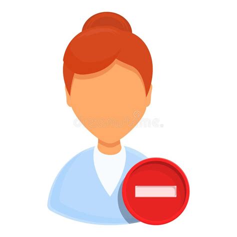 Delete Serious User Icon Cartoon Style Stock Vector Illustration Of Network Business 216466029