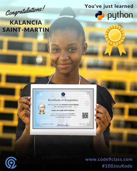 Code9class 🥳🎊🎉 Felisitasyon Kalancia Saint Martin