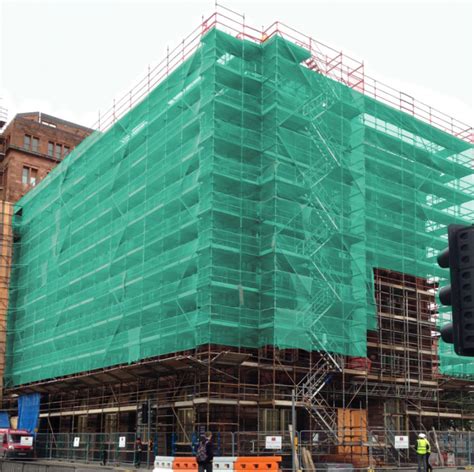 Green Debris Netting Apac Scaffold