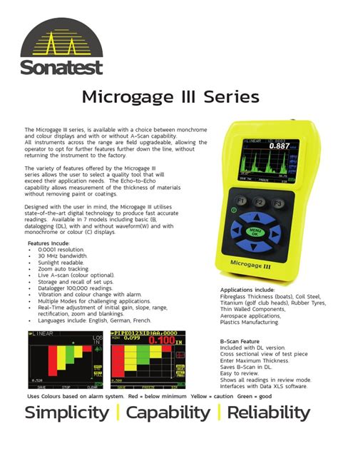 Microgage Lll Precision Pdf Backlight Medical Ultrasound