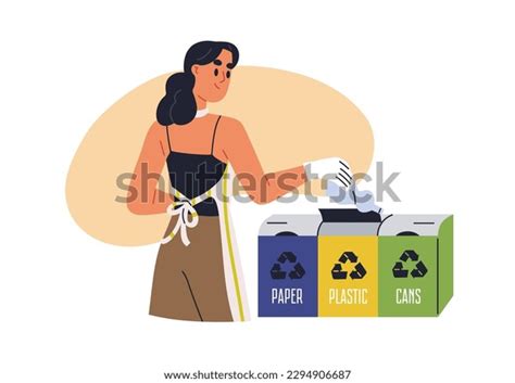 Garbage Trash Sorting Concept Person Throwing Stock Vector Royalty Free 2294906687 Shutterstock