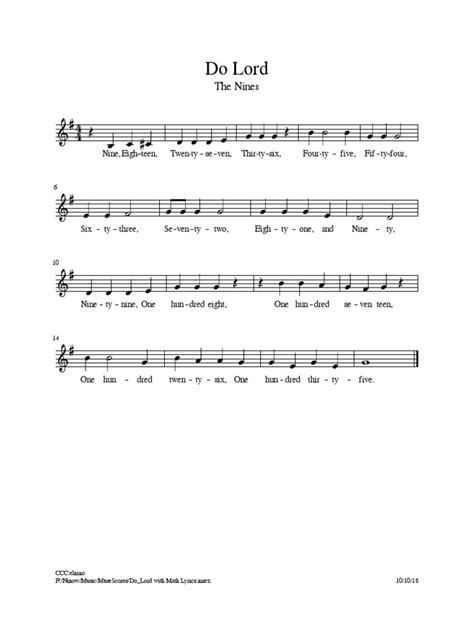 Do Lord With Math Lyrics Pdf Pdf