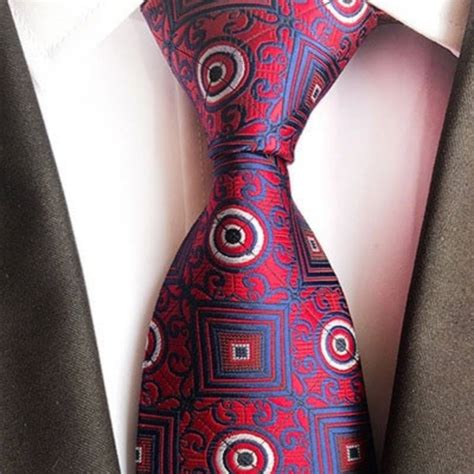 Cravate Rose Et Bleue à Motif Rond Et Carré Ma Cravate