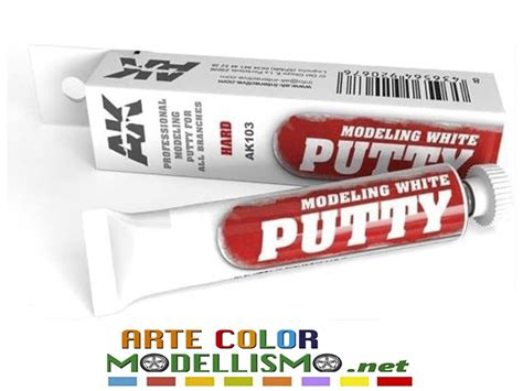 Ak Interactive 103 Stucco Putty White Type Artecolormodellismo